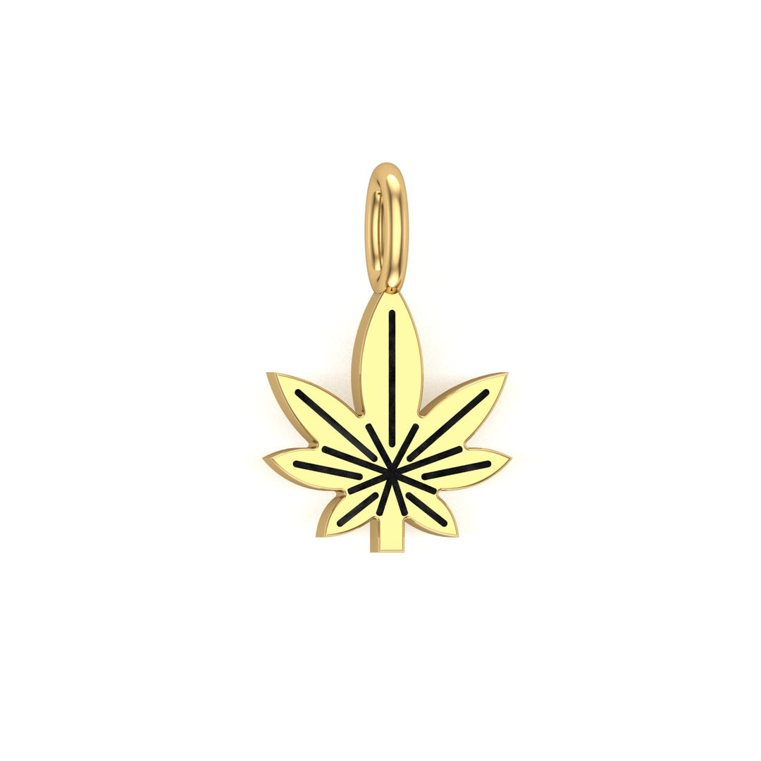 Solid Gold Mary Jane Weed Charm – Raf the Label